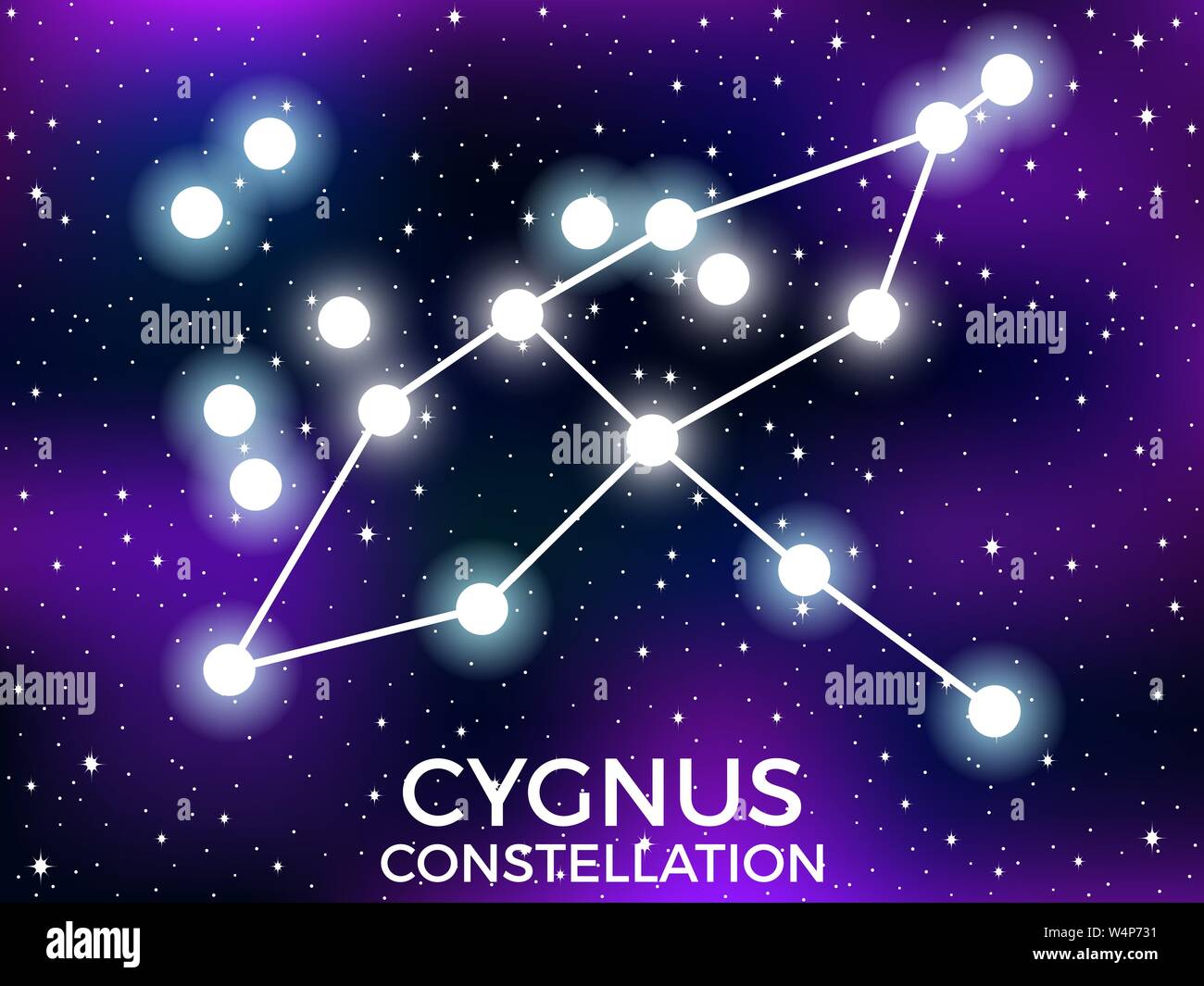 Cygnus constellation map hi-res stock photography and images - Alamy