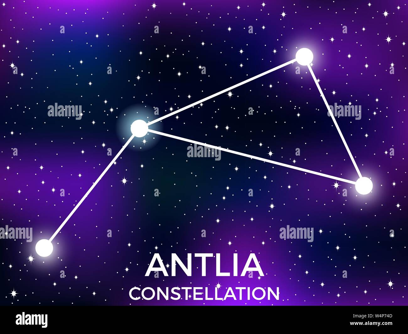 Antlia Constellation Stars