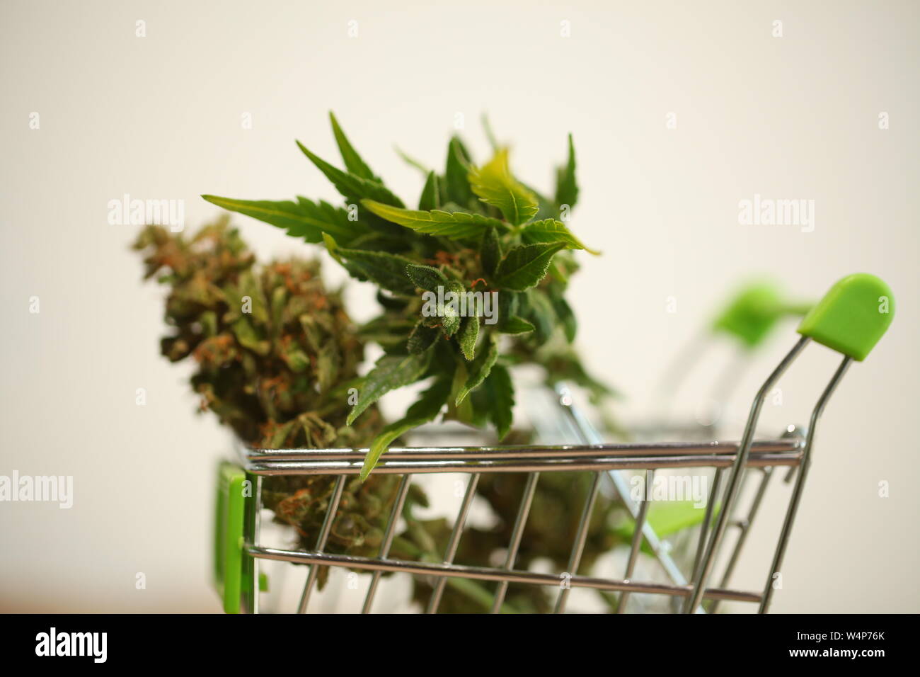 supermarket trolley marijuana medical cannabis cbd Stock Photo - Alamy