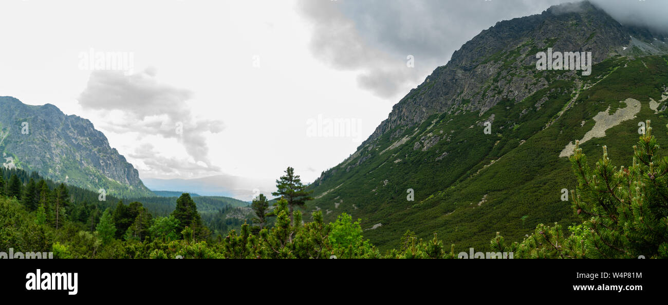 Panorama nature view panoramic polish tatra mountains hi-res stock ...