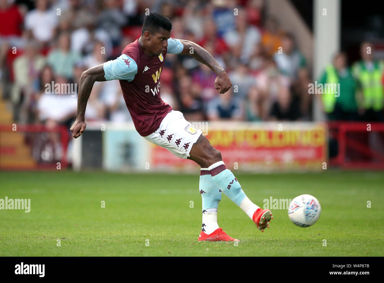 Aston Villa's Wesley Moraes scores his sides second goal of the match ...