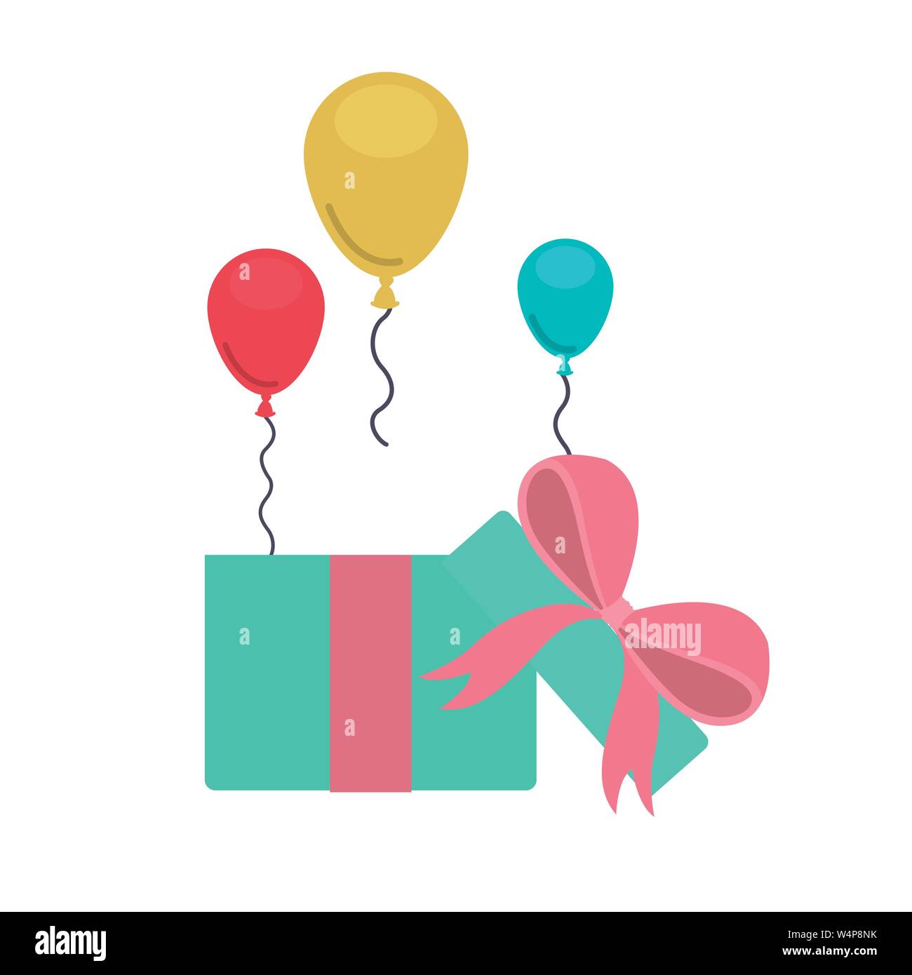 cute gift box on white background Stock Vector Image & Art - Alamy