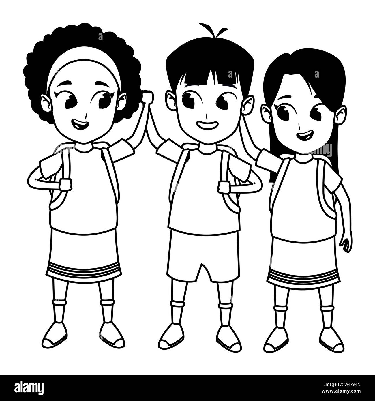 Cute caucasian toddler in kindergarten Stock Vector Images - Alamy