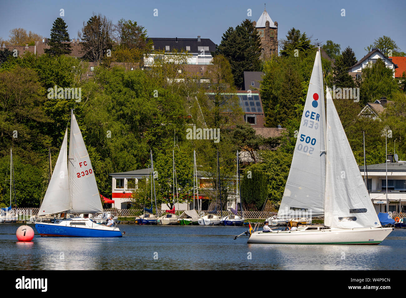 Essen, Lake Baldeney, Ruhr reservoir, Essen-Heisingen district Stock ...