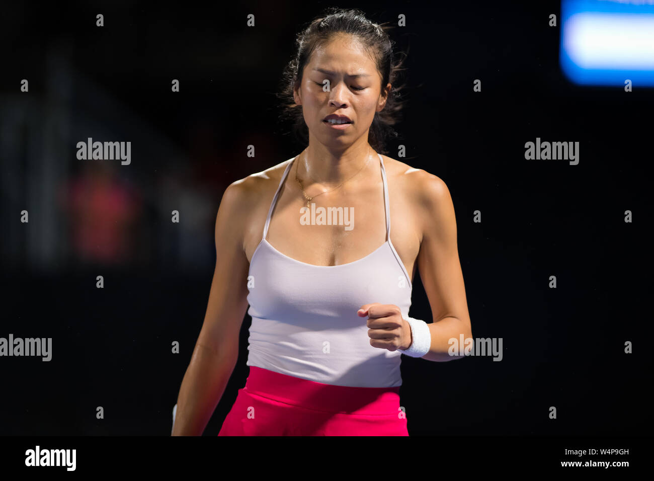 Su-Wei Hsieh of Chinese Taipeh in action during her second-round match ...