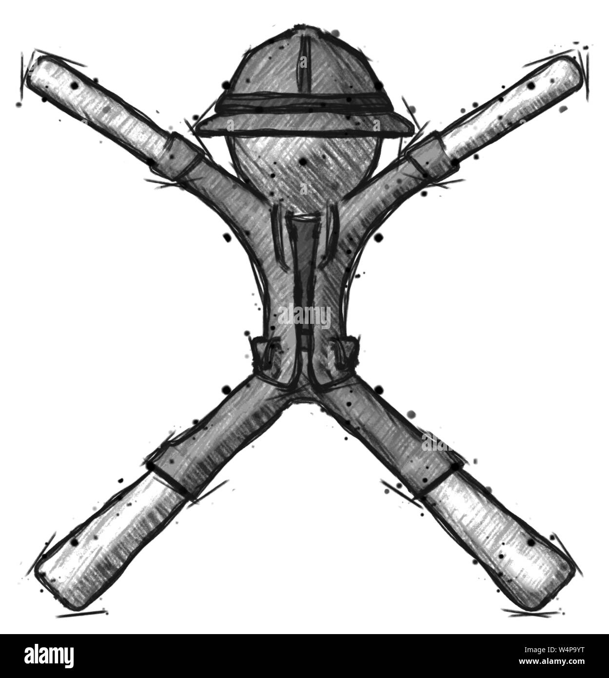 With legs stretched Black and White Stock Photos & Images - Alamy