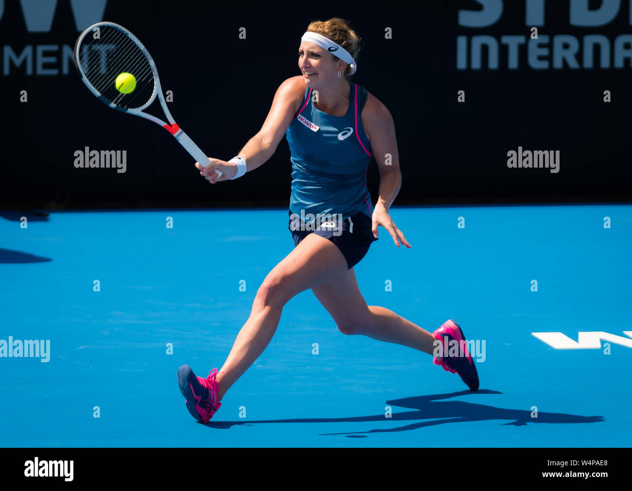 Timea Bacsinszky of Switzerland in action during her second-round match ...