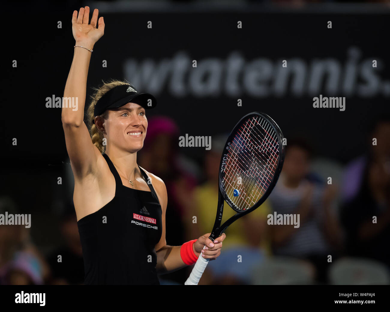 Angelique Kerber of Germany celebrates making the third round of the ...