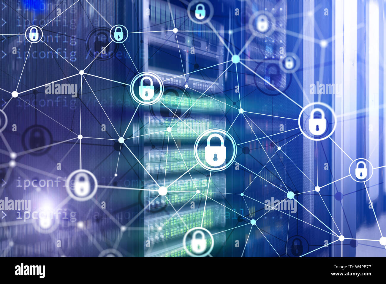 Cyber security, information privacy, data protection concept on modern ...