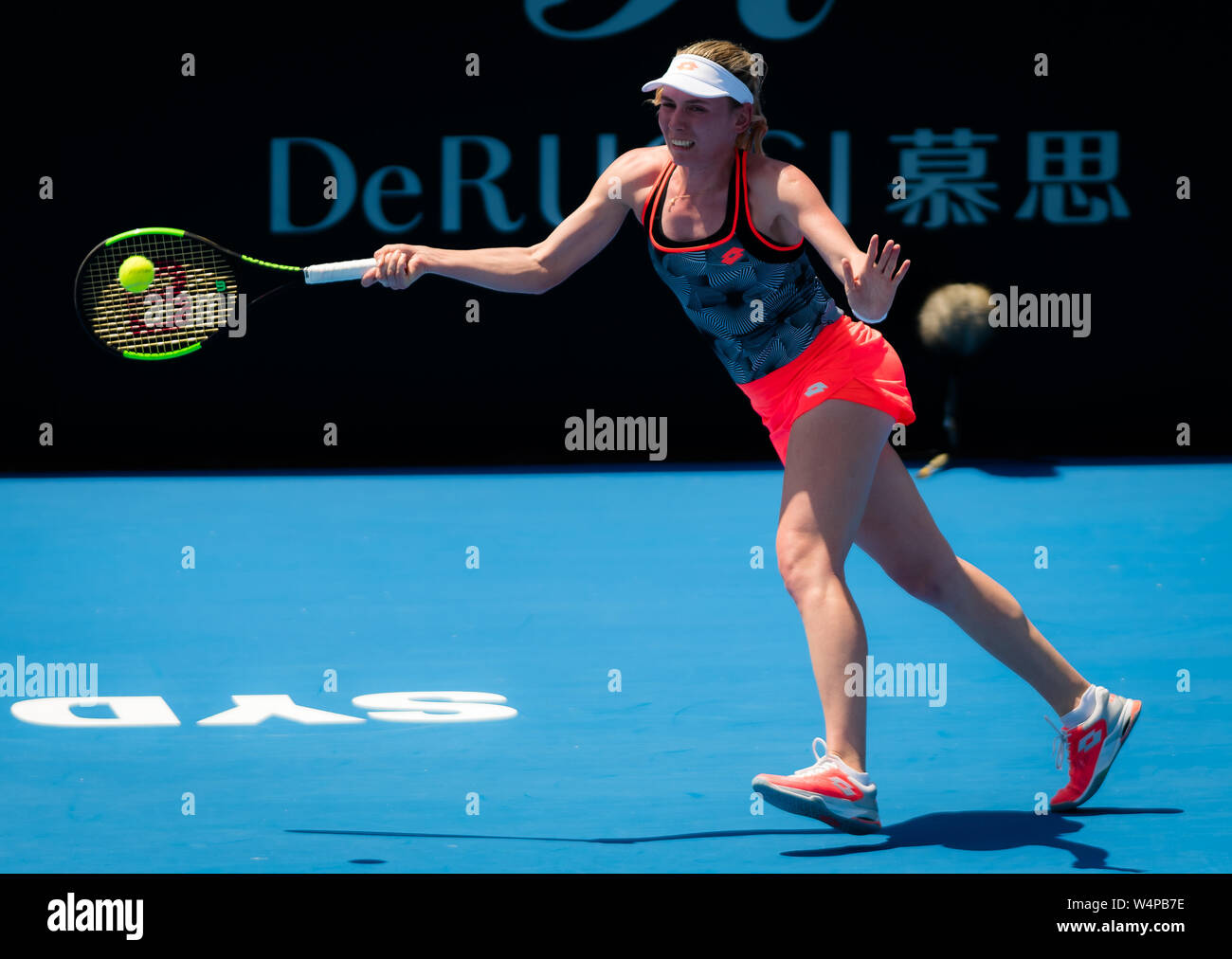 Ekaterina Alexandrova of Russia in action during her first-round match ...