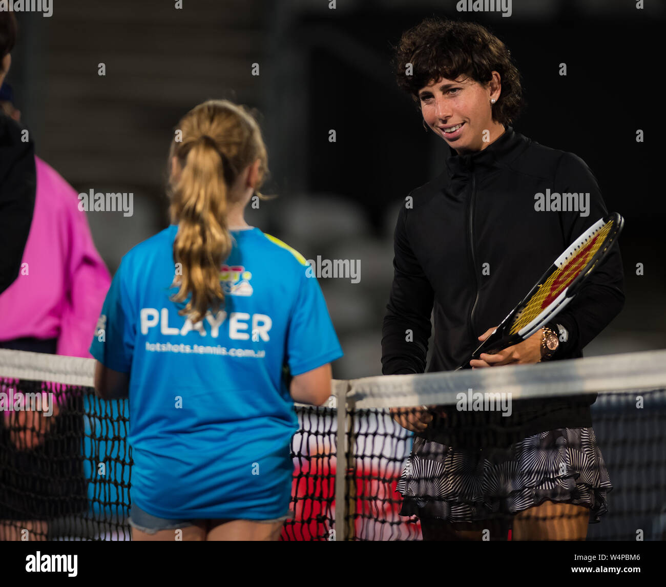 Carla Suarez Navarro of Spain in action during her first round match at ...