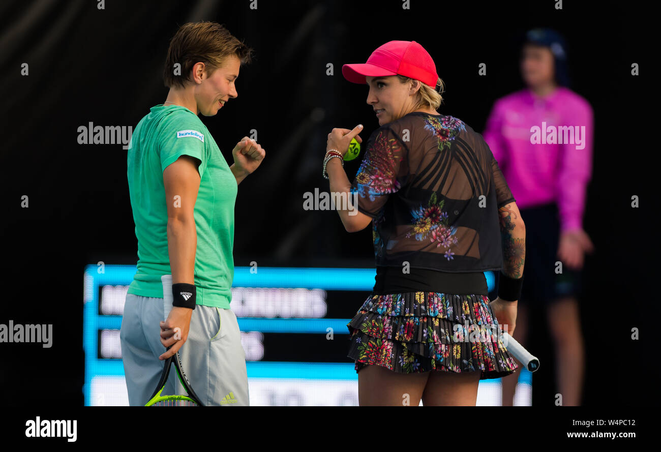 Bethanie Mattek-Sands of the United States & Demi Schuurs of the ...