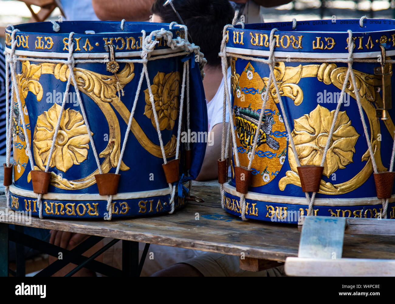 Set of drums from the Palio in Siena, Italy Stock Photo - Alamy