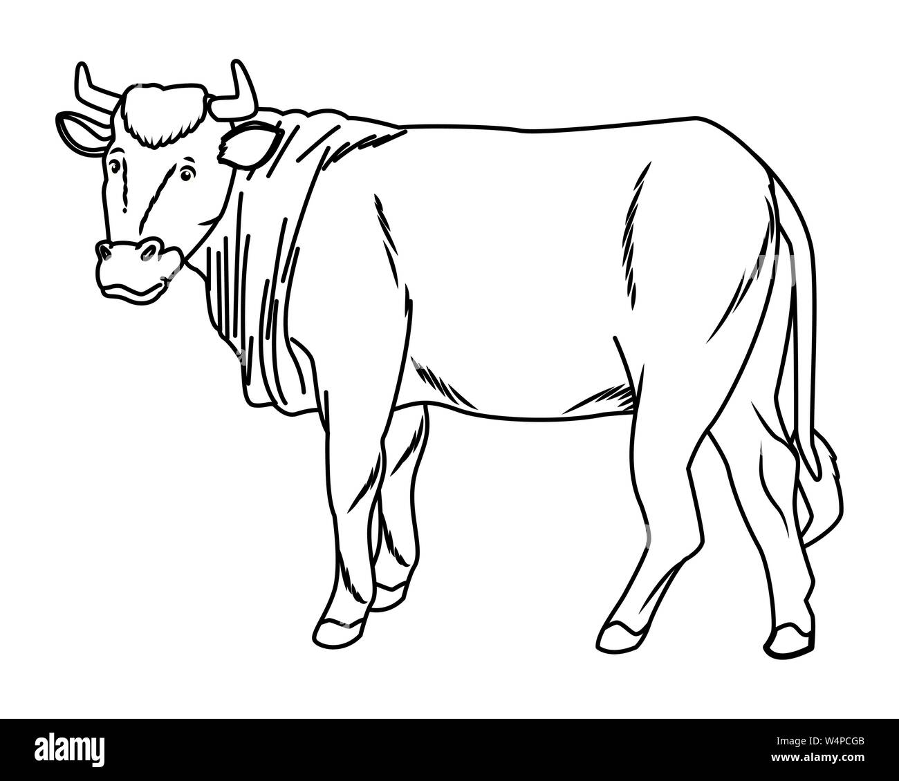 Livestock in india Stock Vector Images - Alamy