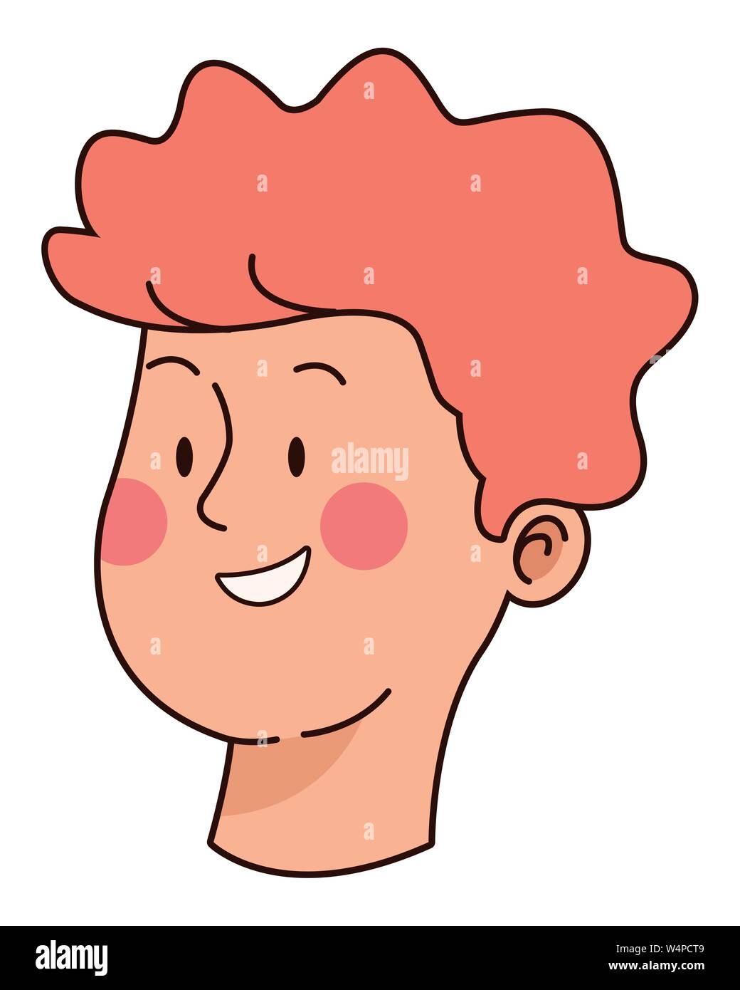 Teenager man smiling face cartoon Stock Vector Image & Art - Alamy