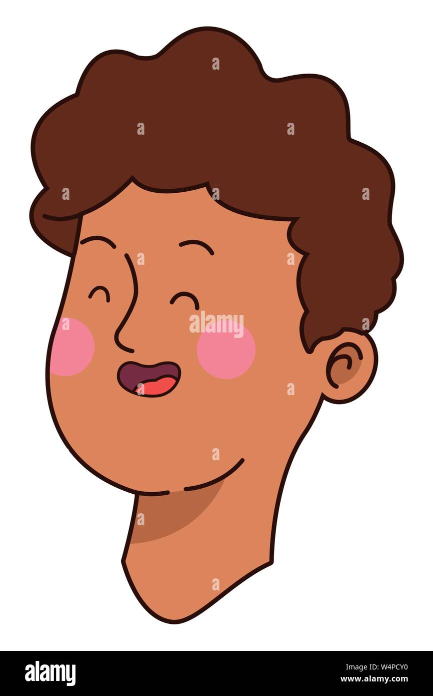 Teenager man smiling face cartoon Stock Vector Image & Art - Alamy