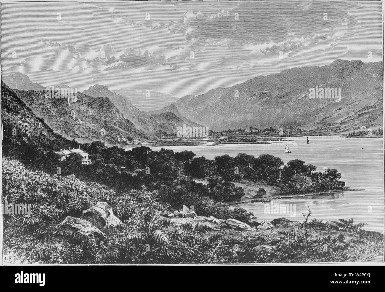 Engraving of the derwentwater hi-res stock photography and images - Alamy