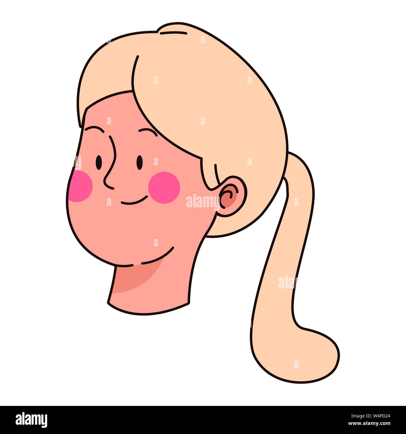 Teenager woman smiling face cartoon Stock Vector Image & Art - Alamy