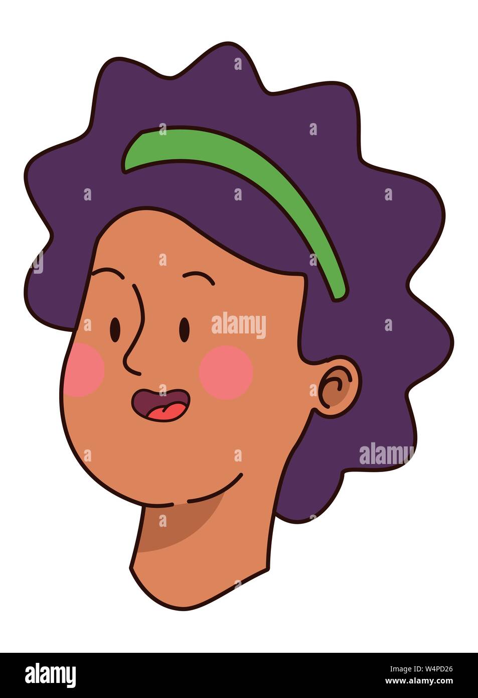 Teenager woman smiling face cartoon Stock Vector Image & Art - Alamy