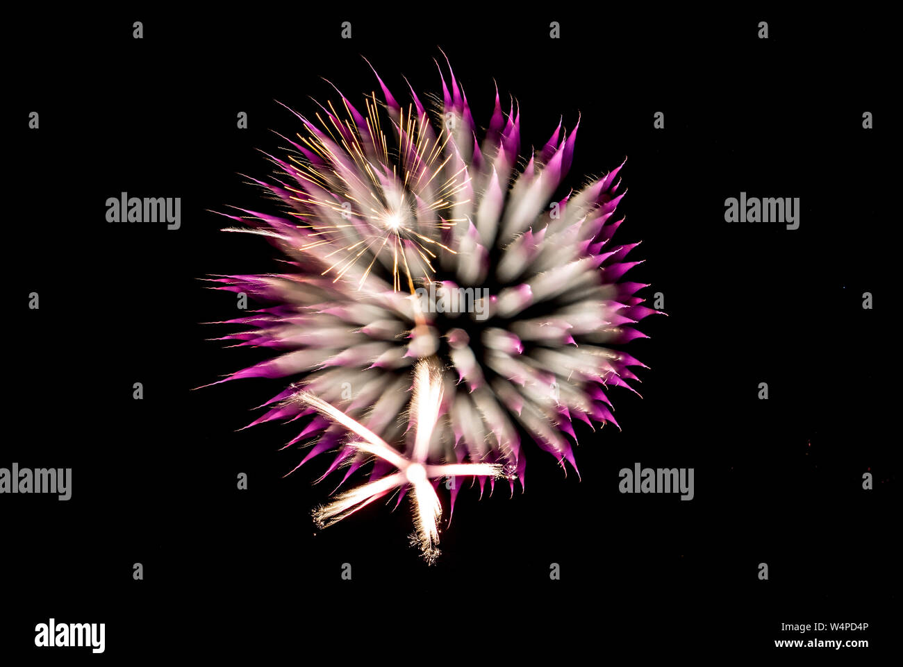 Holiday Fireworks Long Exposure Stock Photo - Alamy