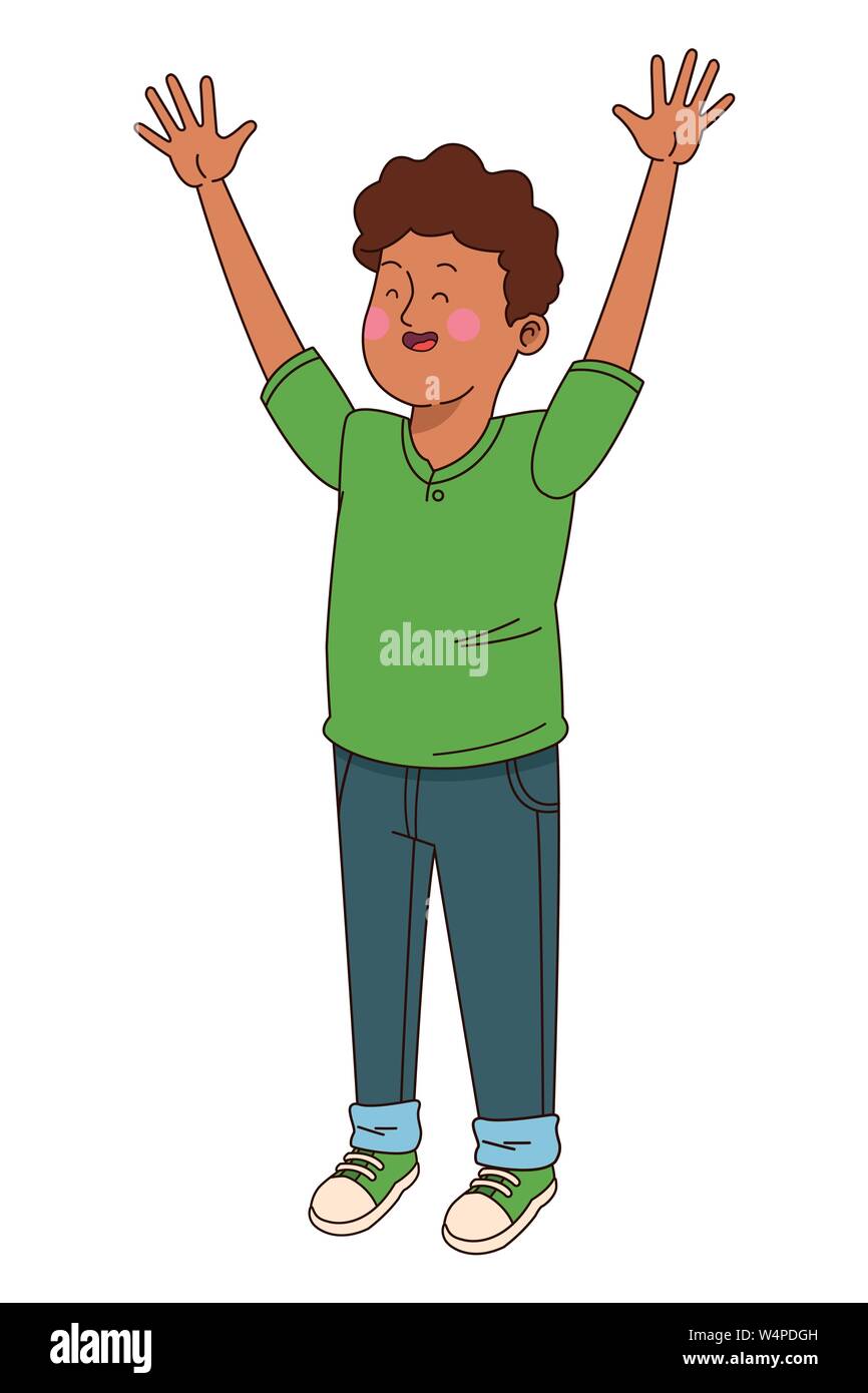 Teenager man smiling and greeting cartoon Stock Vector Image & Art - Alamy