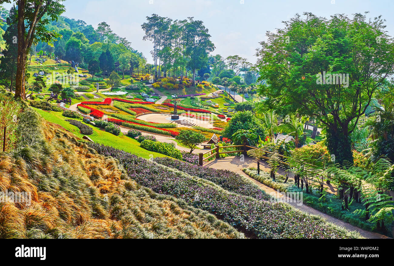 Mae Fah Luang garden is nice example of perfect landscaping of hilly ...