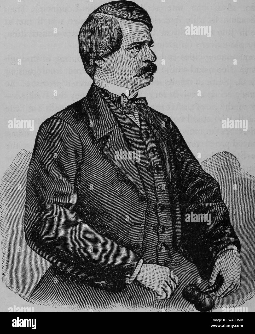 Engraved portrait of Nathaniel Prentice Banks, an American politician ...