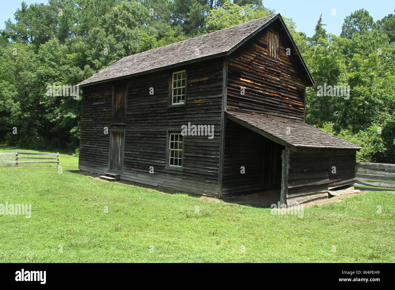 Old structure at the Duke Homestead, National Historic Landmark in ...