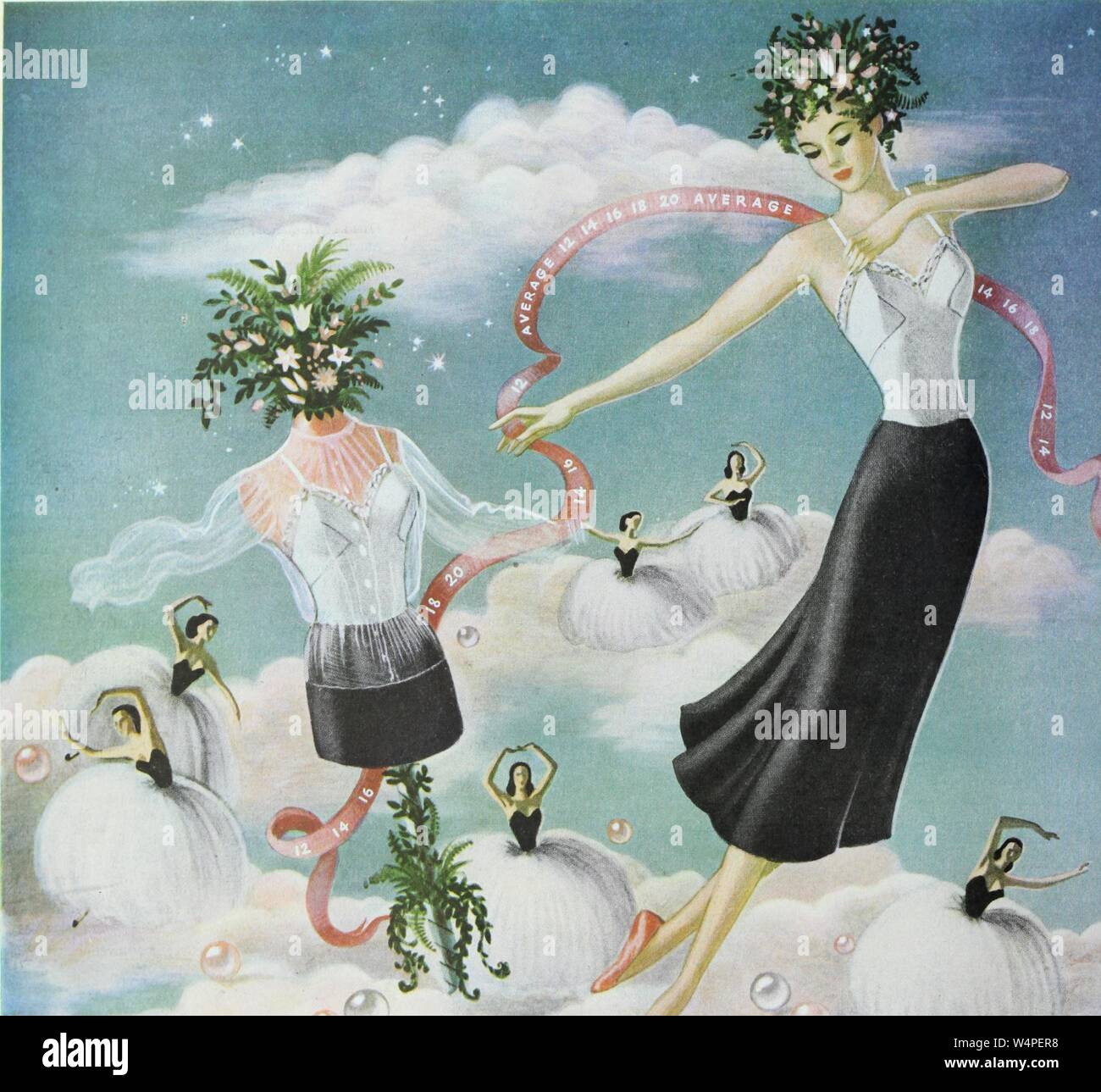 Engraving of the Textron dark-light slip dress commercial, from the ...