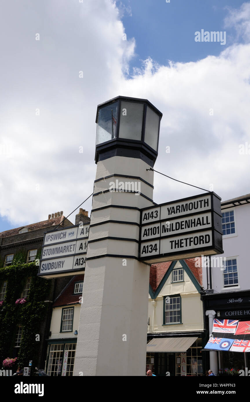 Pillar of Salt street sign, Angel Hilll, Bury St Edmunds, Suffolk, was ...
