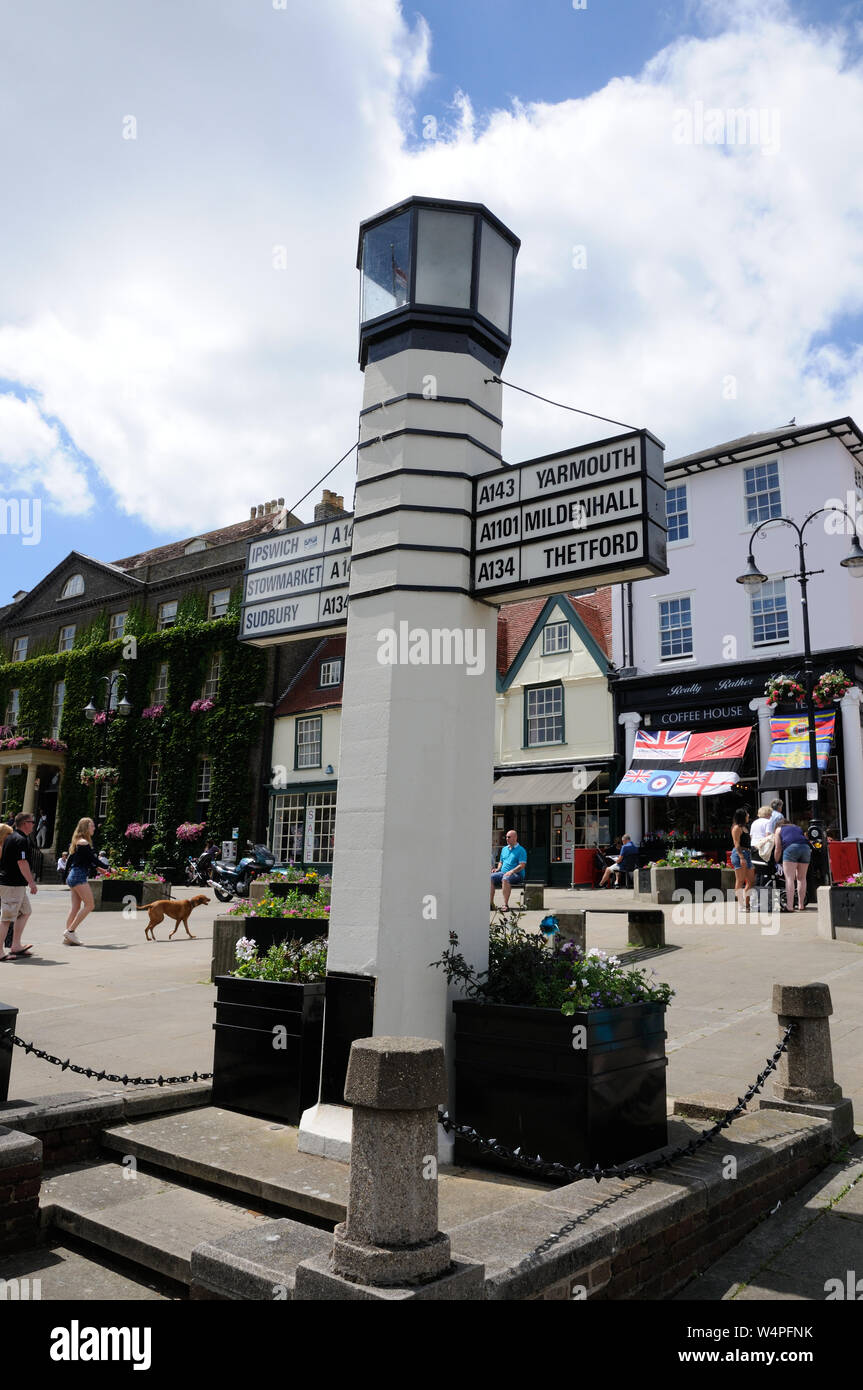 Pillar of Salt street sign, Angel Hilll, Bury St Edmunds, Suffolk, was ...