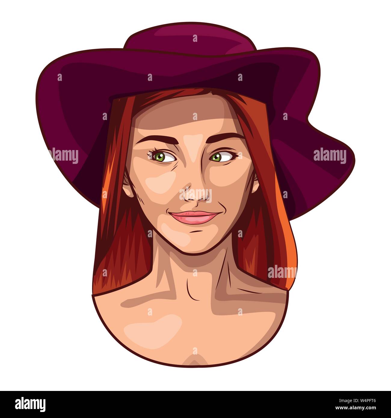 Pop art beautiful woman face smiling cartoon Stock Vector Image & Art ...