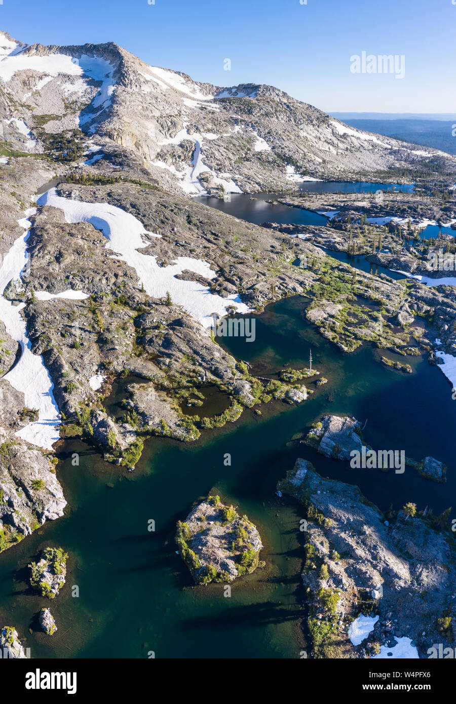 High granite mountains surround beautiful lakes in the Desolation ...