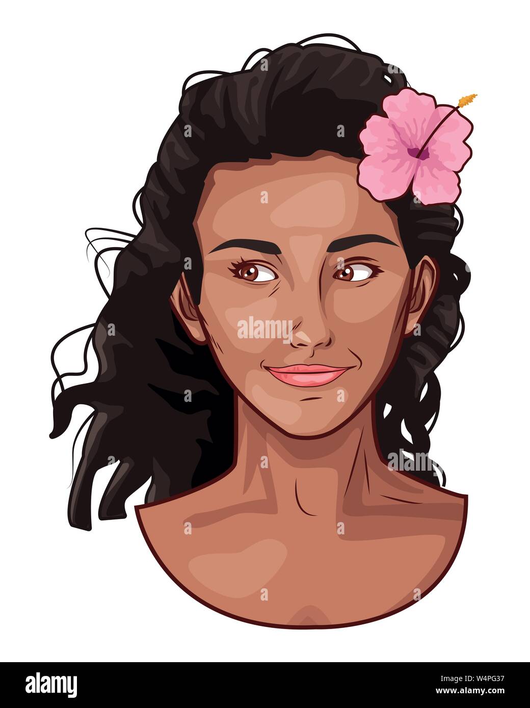 Pop art beautiful woman face smiling cartoon Stock Vector Image & Art ...