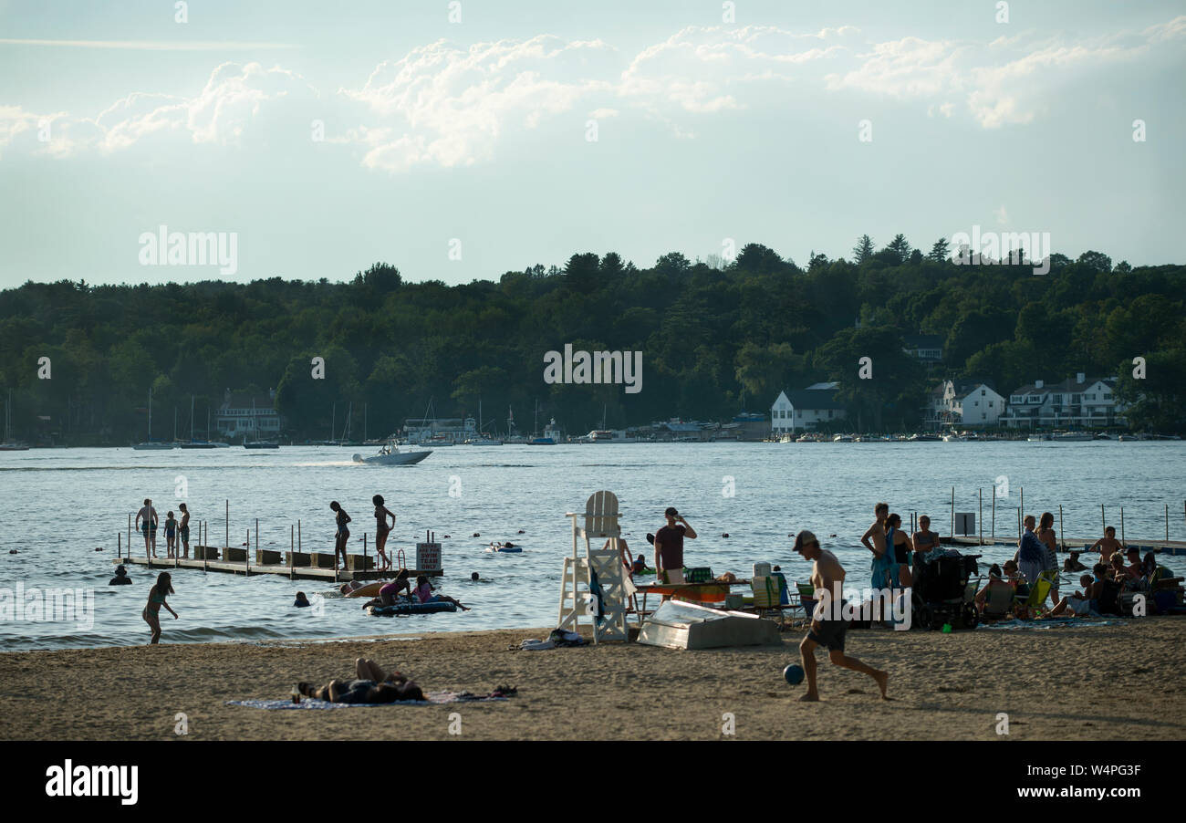 Evening at Brewster Beach on the grounds of Brewster Academy in ...