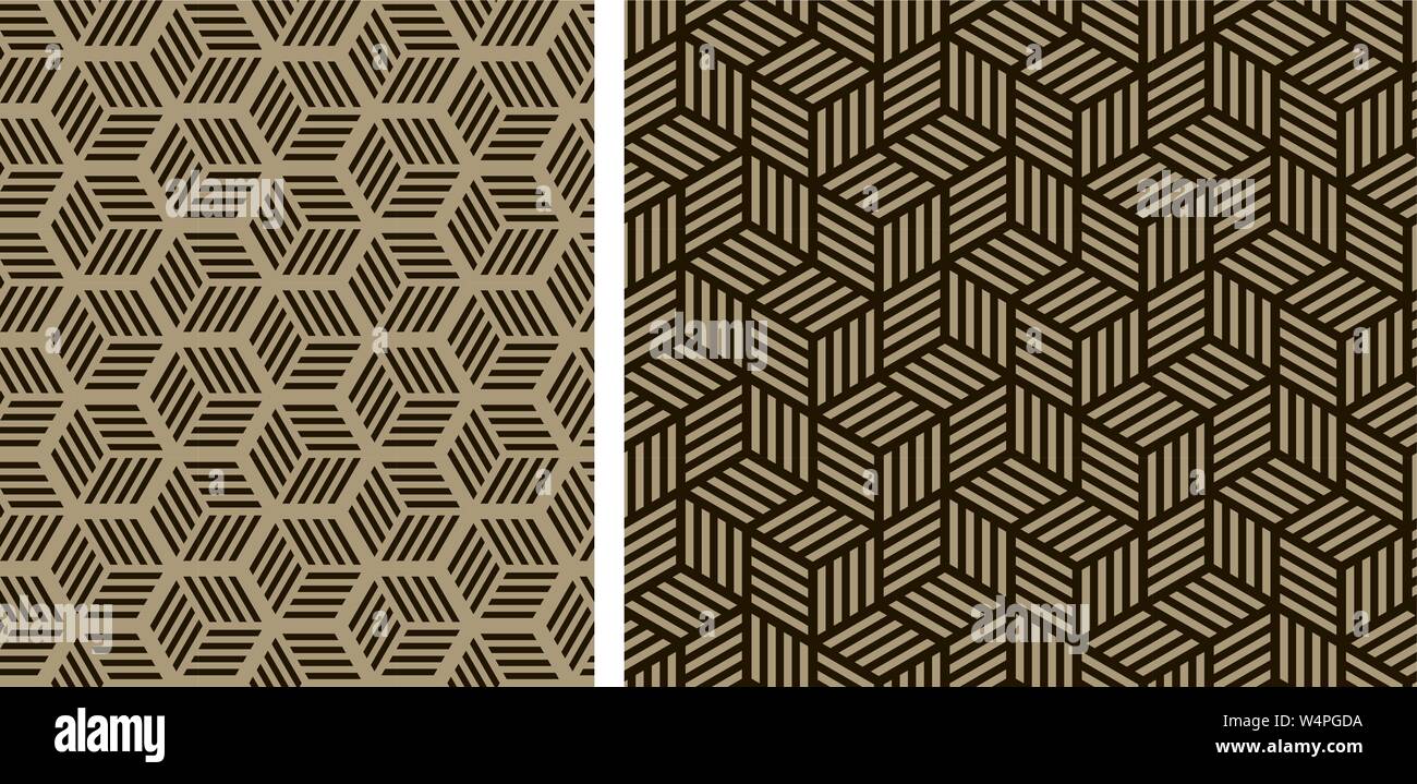 Set of seamless patterns. Abstract geometric background vector ...