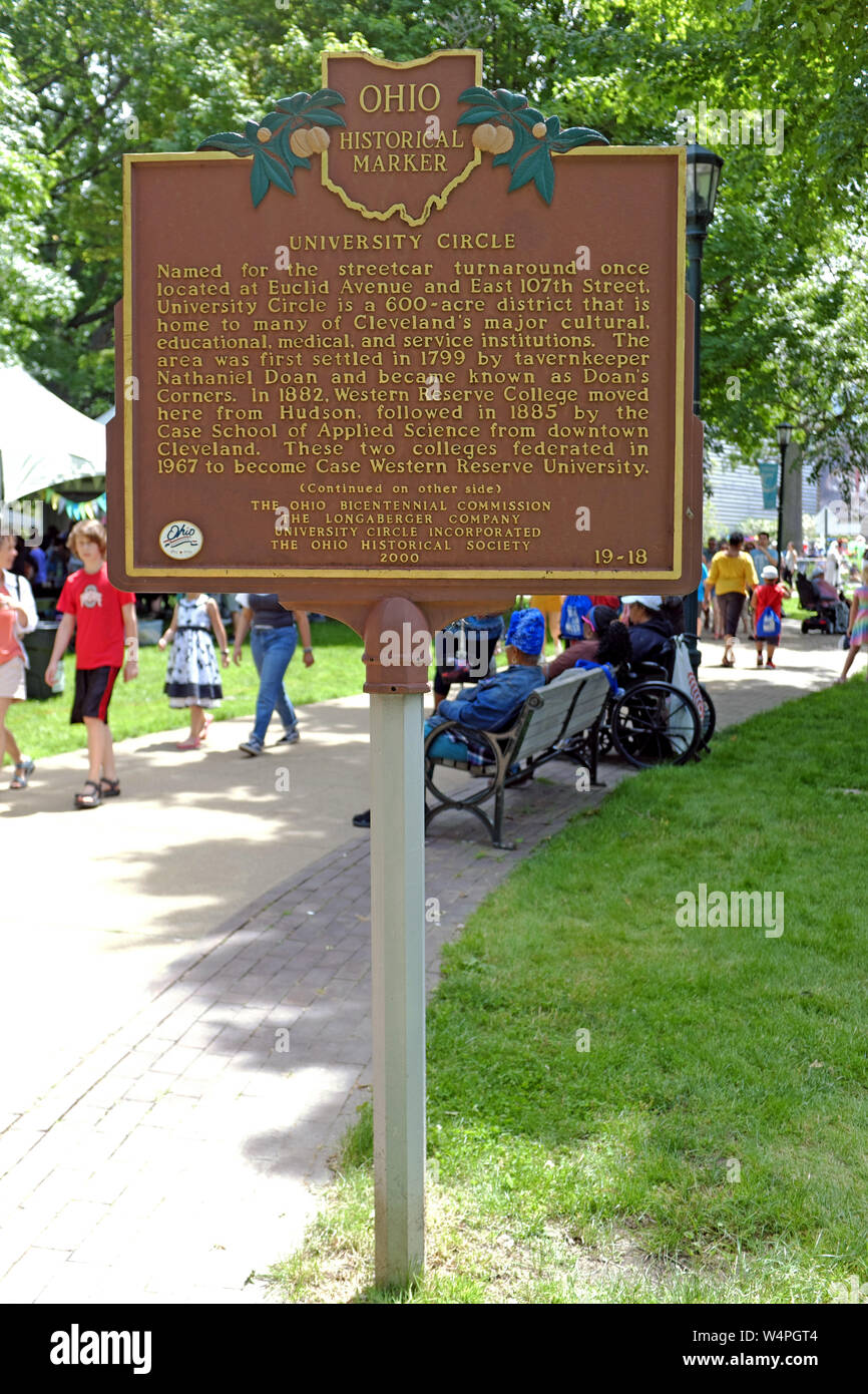Cleveland ohio historic marker hi-res stock photography and images - Alamy