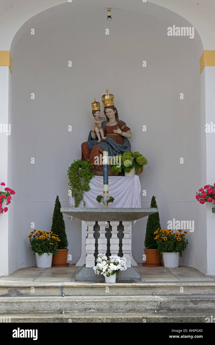 statue of the Virgin Mary, pilgrimage church Mariahilf, Passau, Lower ...