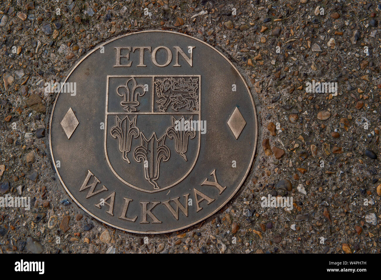 One of the Eton Walkway markers, Eton, Berkshire, UK. 23rd July, 2019 ...