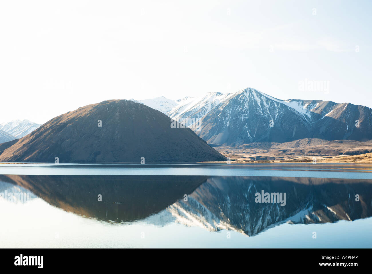 Mountain Alpine Lake Reflection Landscape, Snow Capped Peaks Alpine ...