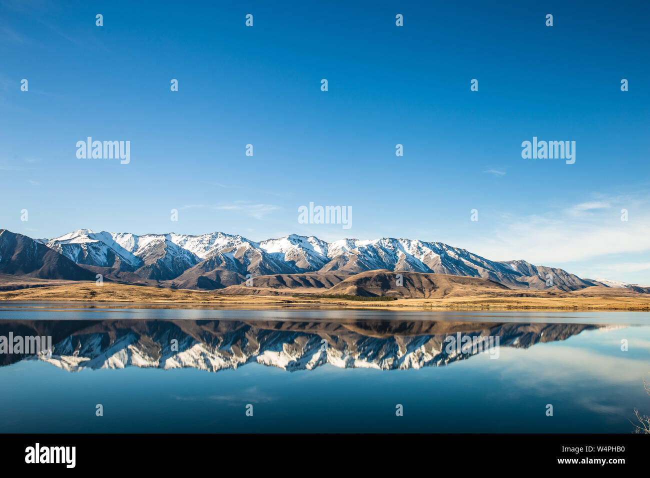 Mountain Alpine Lake Reflection Landscape, Snow Capped Peaks Alpine ...