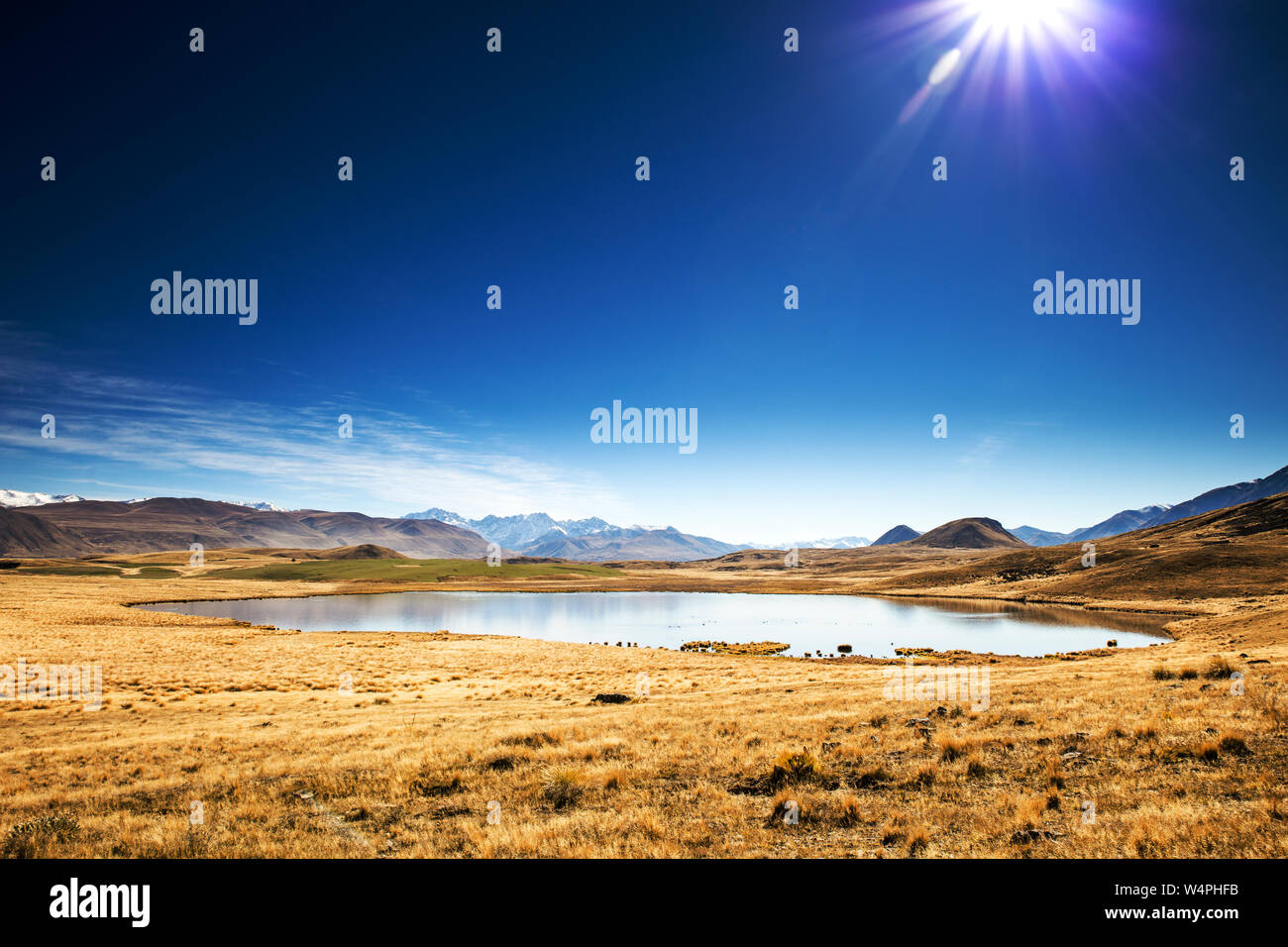 Mountain Alpine Lake Reflection Landscape, Snow Capped Peaks Alpine ...