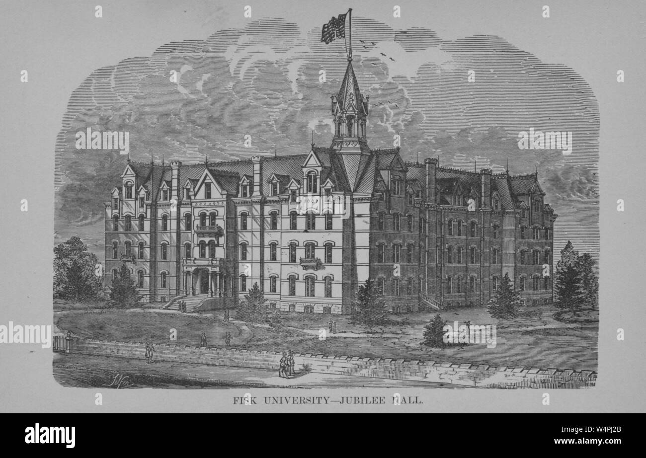 Engraving of the Jubilee Hall of Fisk University College, Nashville ...