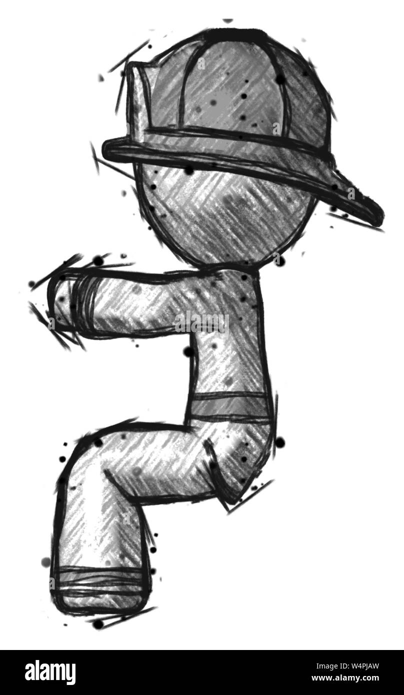 Firefighter Pencil Art