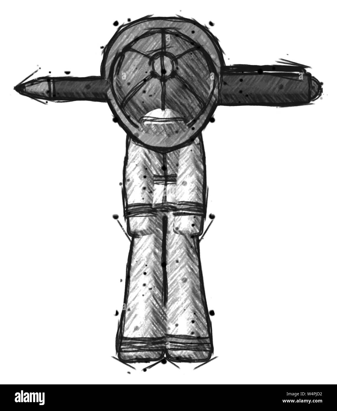 Firefighter Pencil Drawing