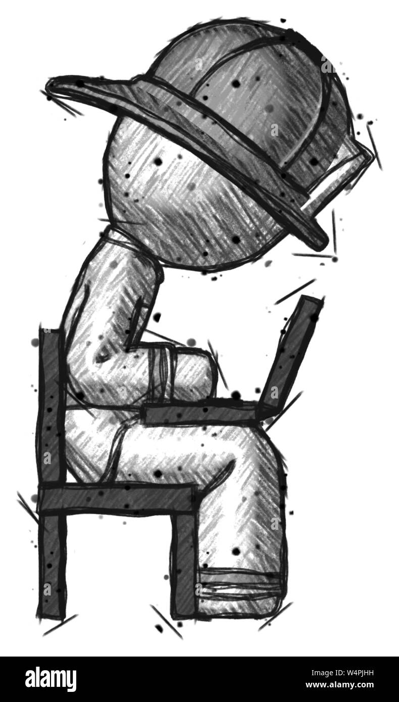 Firefighter Pencil Art