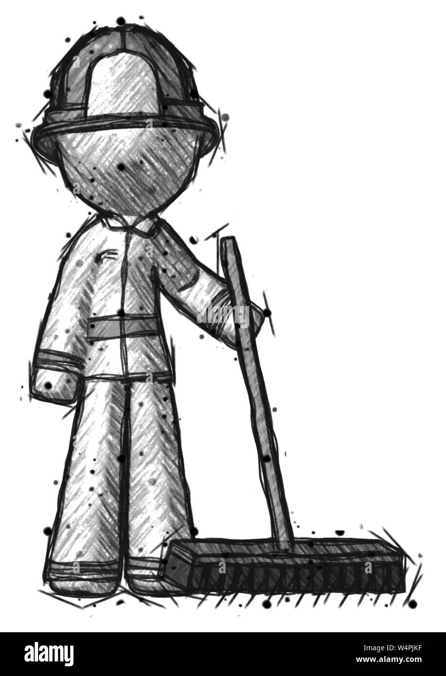 Firefighter Pencil Drawings