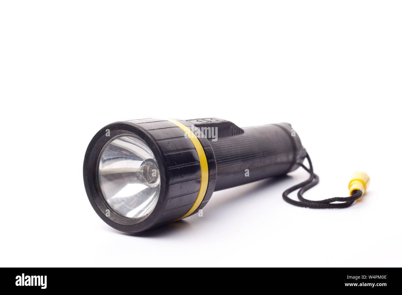 Black torch isolated on white background Stock Photo - Alamy