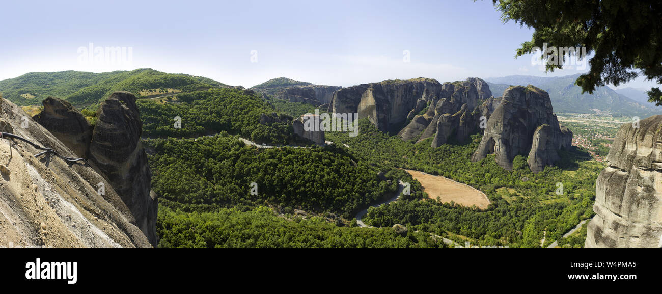 Greece. Meteora - incredible sandstone rock formations Stock Photo - Alamy