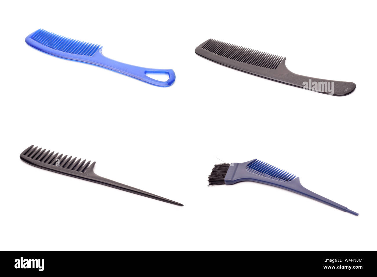 Blue comb isoleted on white background Stock Photo - Alamy